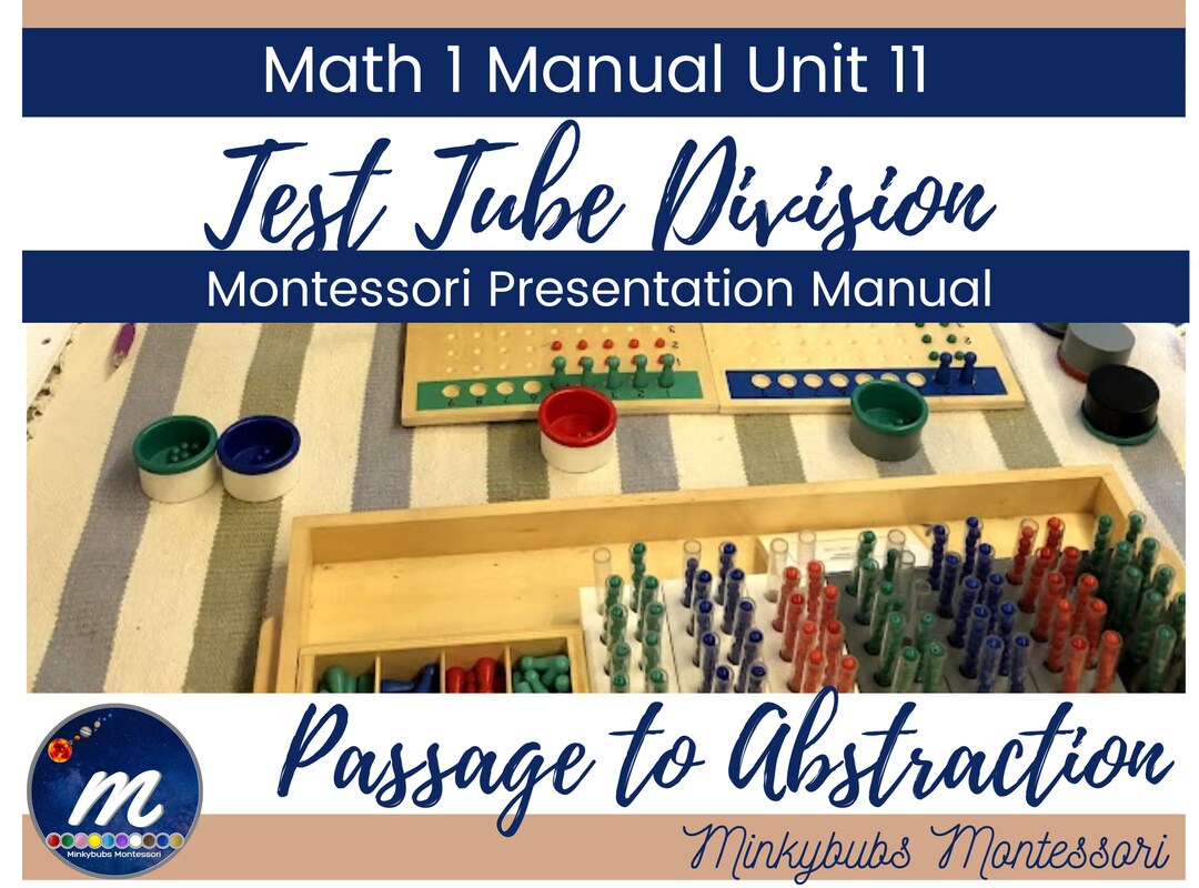 Test Tube Division Montessori Math 1 Manual Multiplication Lessons Unit ...