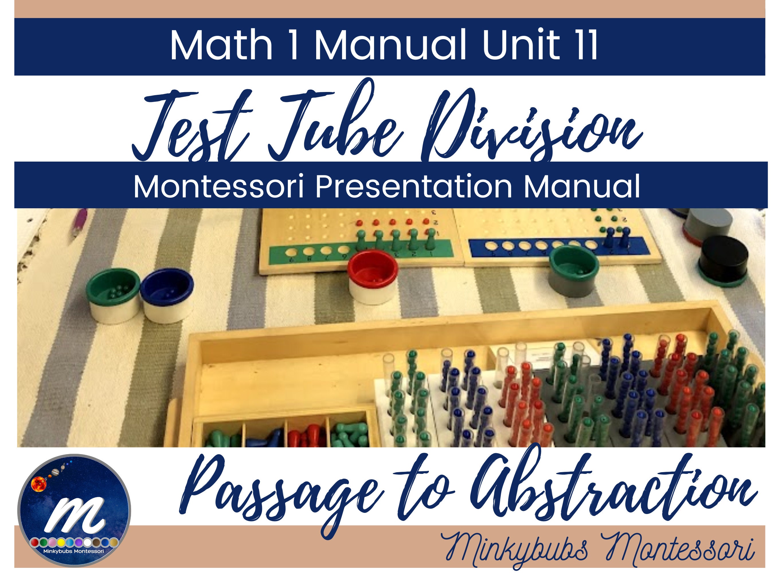 Test Tube Division Montessori Math 1 Manual Multiplication Lessons Unit ...