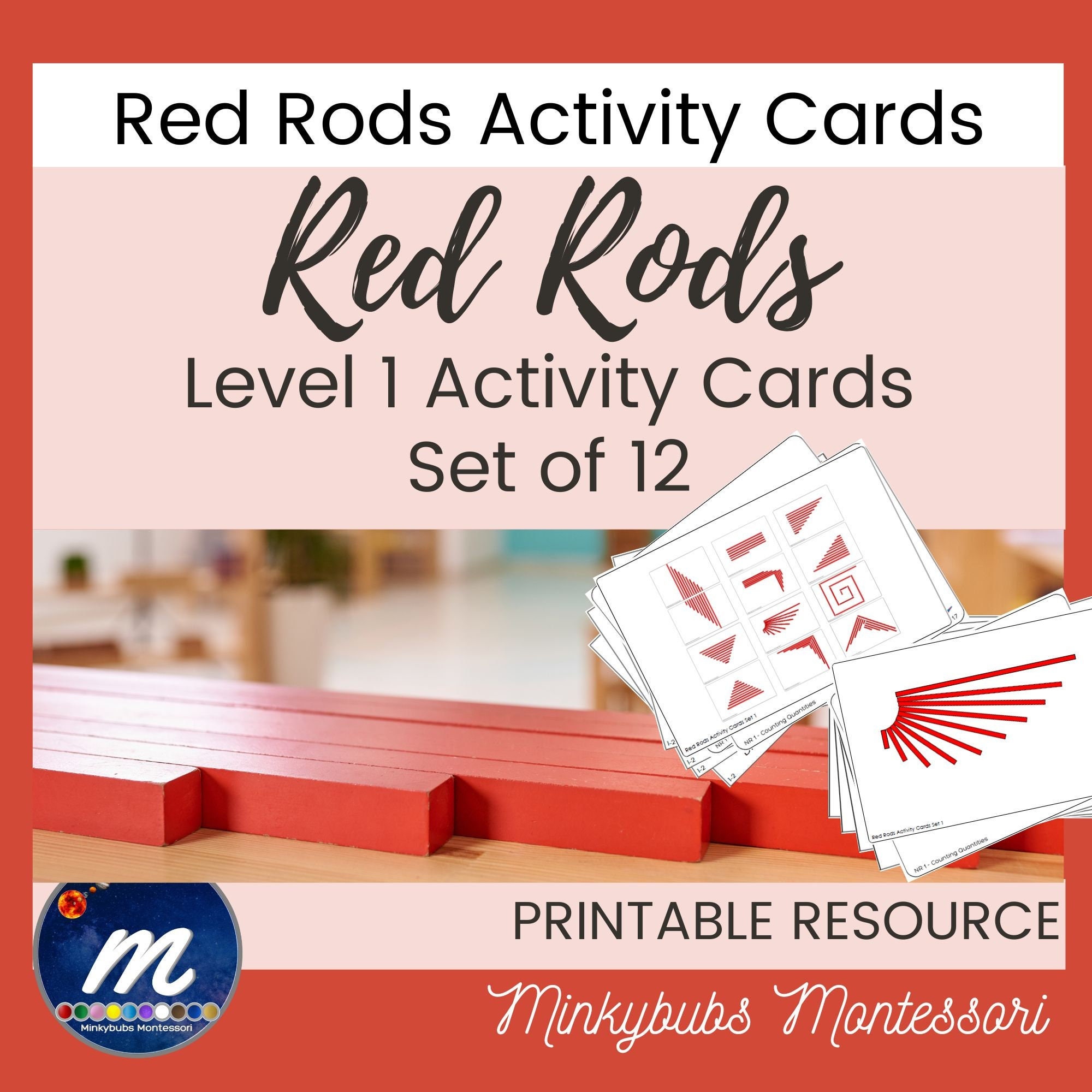 Red Rod Activity Extension Cards Set 1 - Print & Go! - Etsy