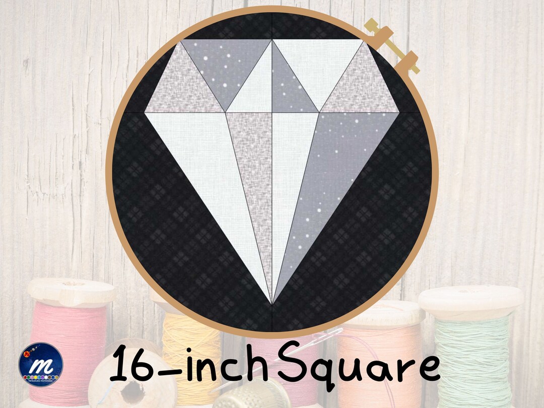 Diamond Jewel Foundation Paper Piecing 16-inch Square - Etsy