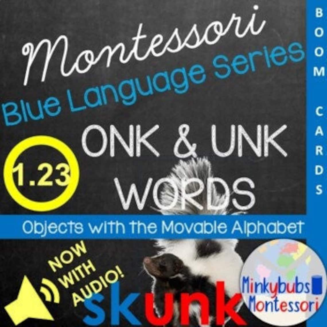 Onk Unk Words Movable Alphabet Montessori Blue Language Boom Cards DL ...