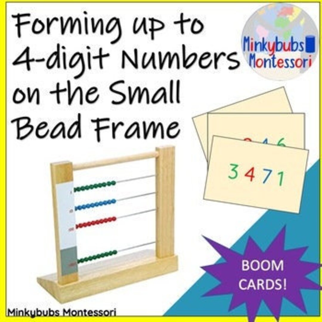 Small Bead Frame Forming Numbers Montessori Math Digital Manipulative ...