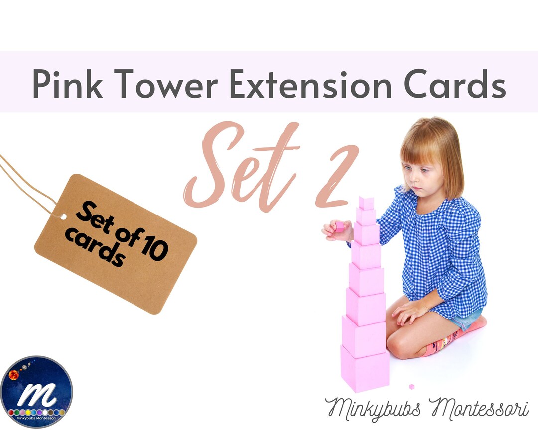 Pink Tower Extension Cards Set 2 - Print & Go! - Etsy