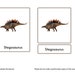 Dinosaurs Montessori 3 Part Cards With Picture and Labels for Sorting ...