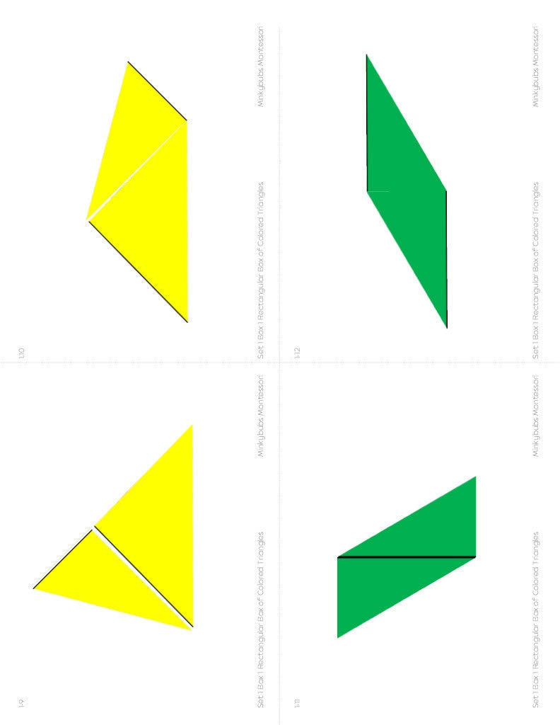 Constructive Triangles Set 1 Box 1 Rectangular Colored - Etsy