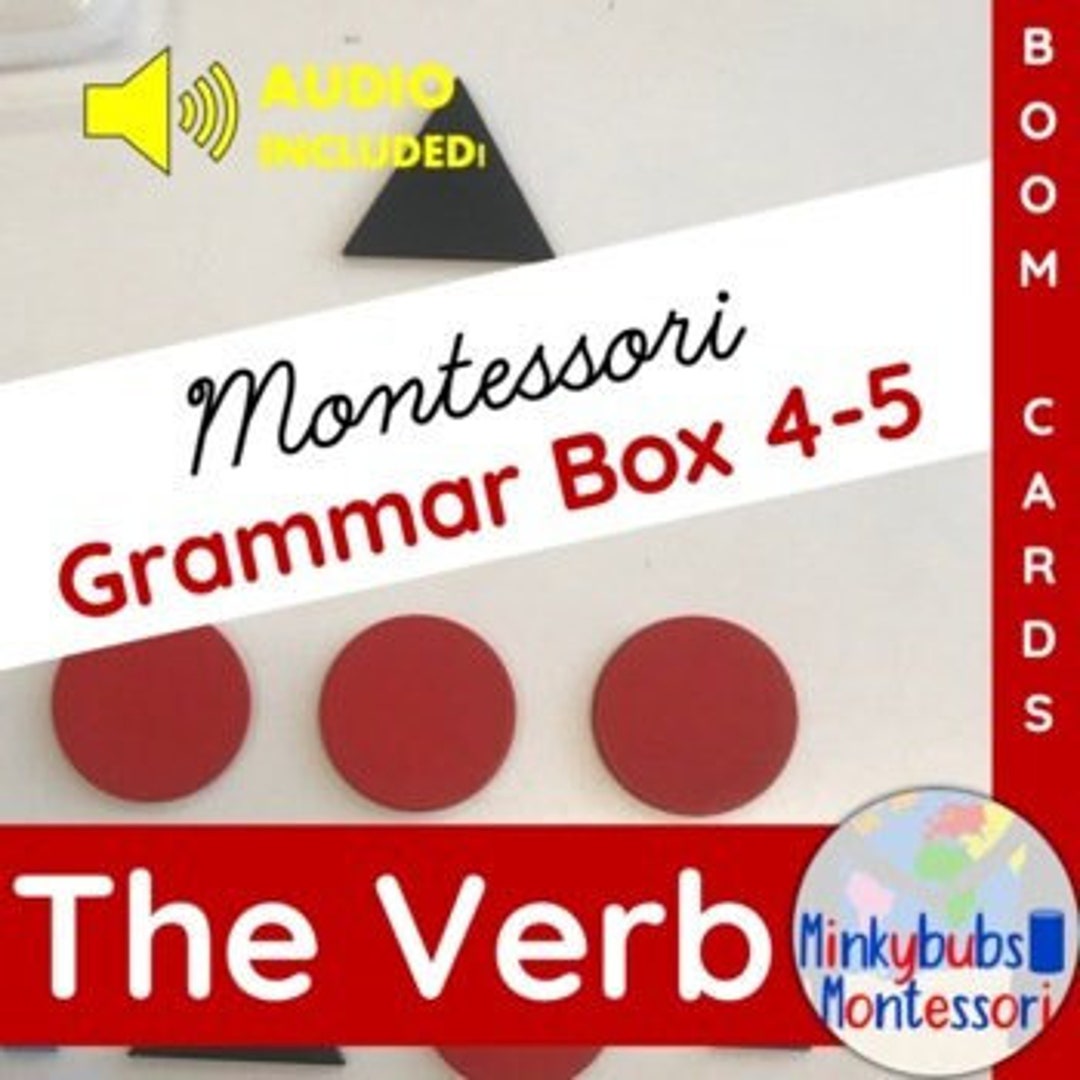 Montessori Grammar Verb Box 4-5 BOOM the Verb Virtual Grammar Deck Inc ...