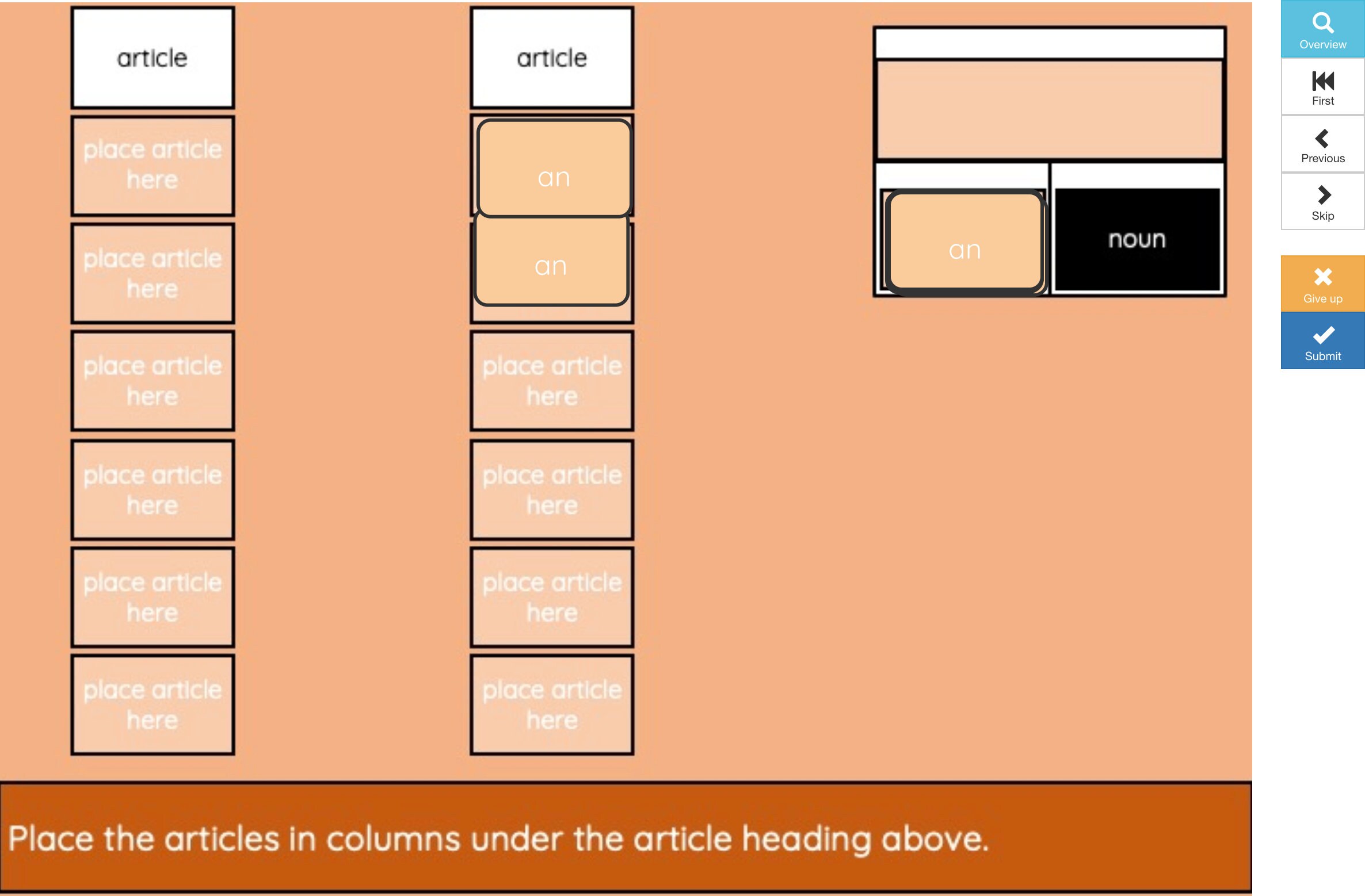 Montessori Grammar Box 2-1 BOOM Articles & Nouns Parts Speech Virtual ...