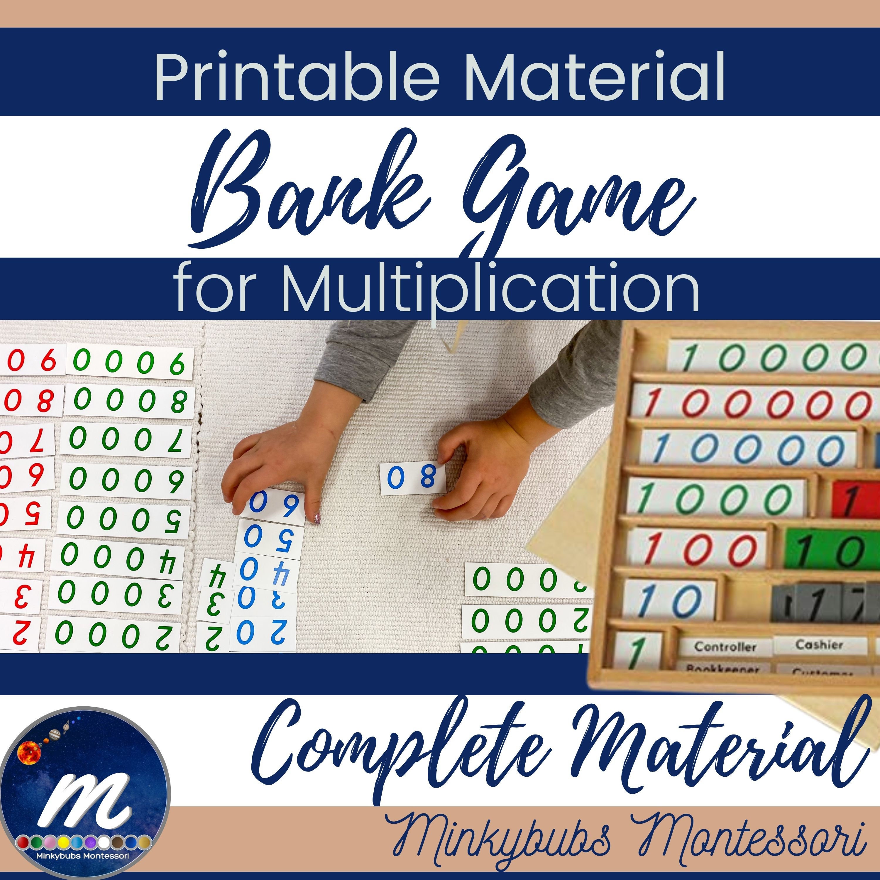 Bank Game Montessori Printable Material - Etsy