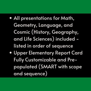 Montessori Work Plans Upper El Classroom EDITABLE Reports Weekly Plans ...