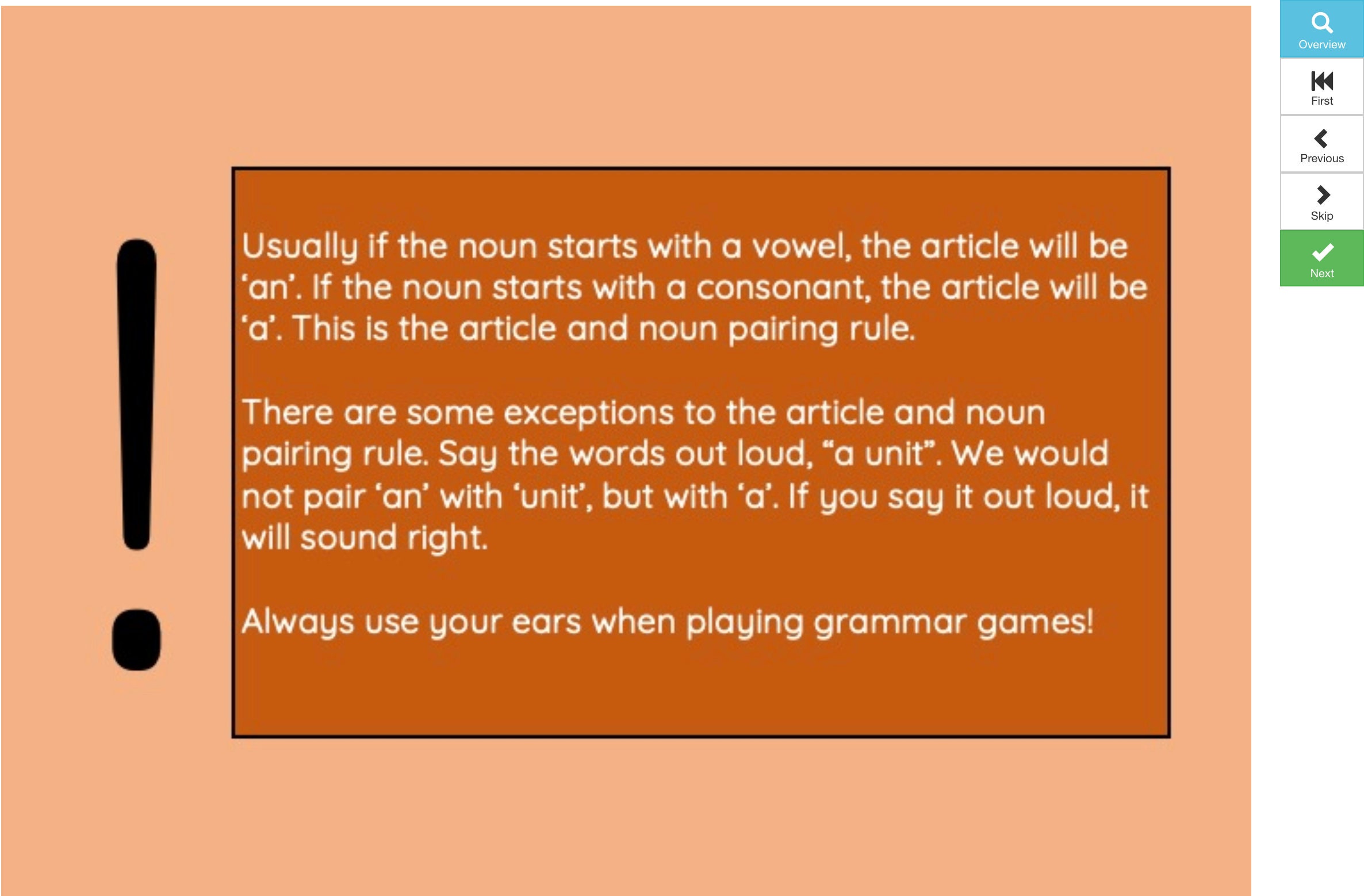 Montessori Grammar Box 2-1 BOOM Articles & Nouns Parts Speech Virtual ...