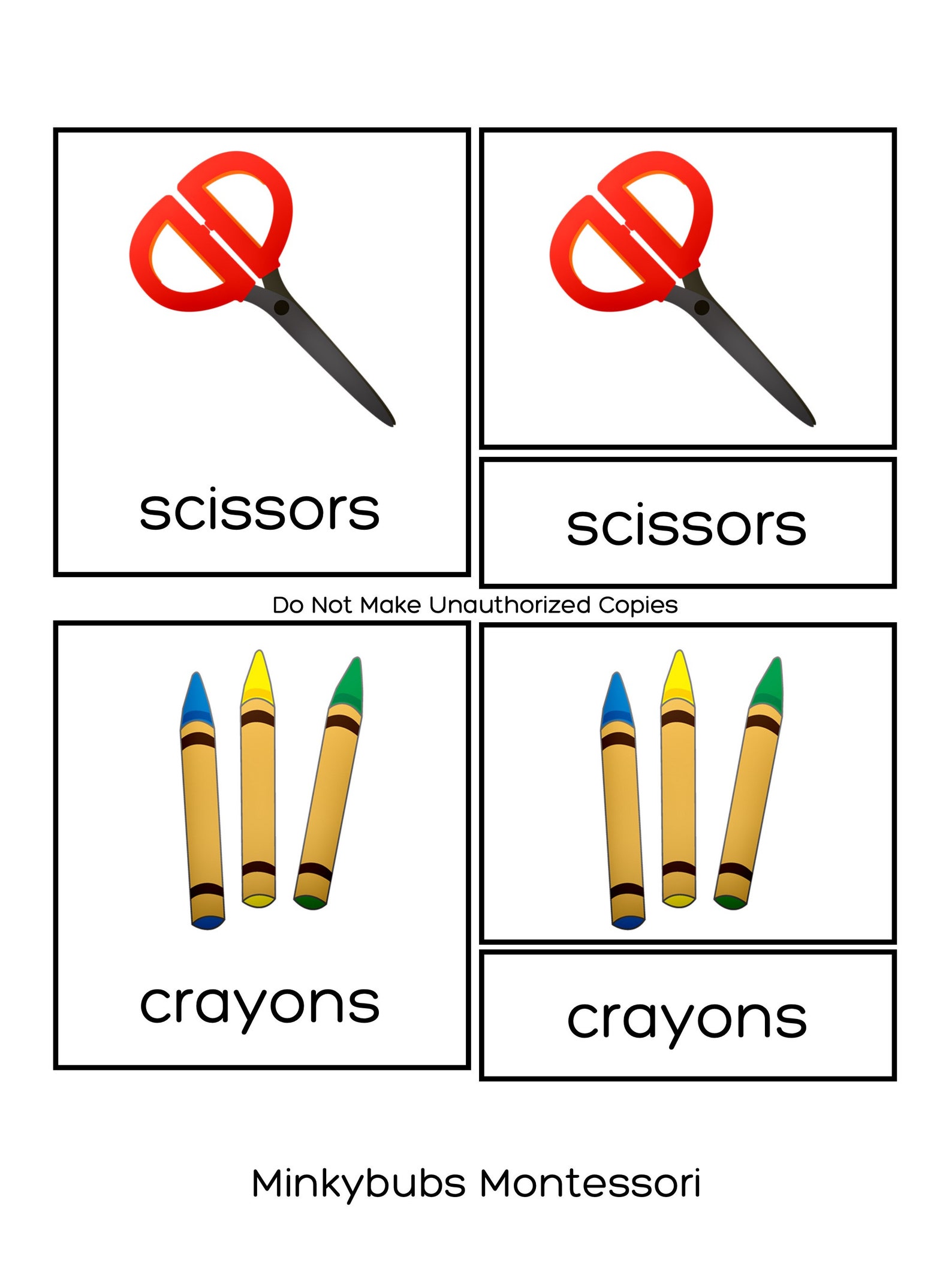 Classified Cards School Montessori Set of 20 School Related ...