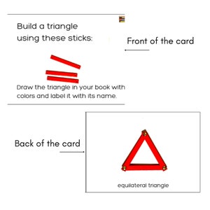 Geometry Stick Command Cards Level 2 Build and Name Triangles ...