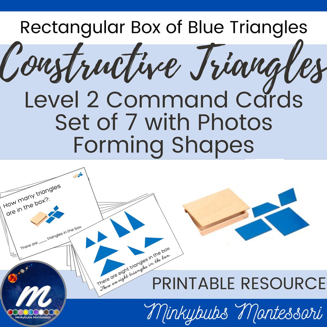 Constructive Triangles Forming Shapes Command Cards for Set 1B Level 2 ...