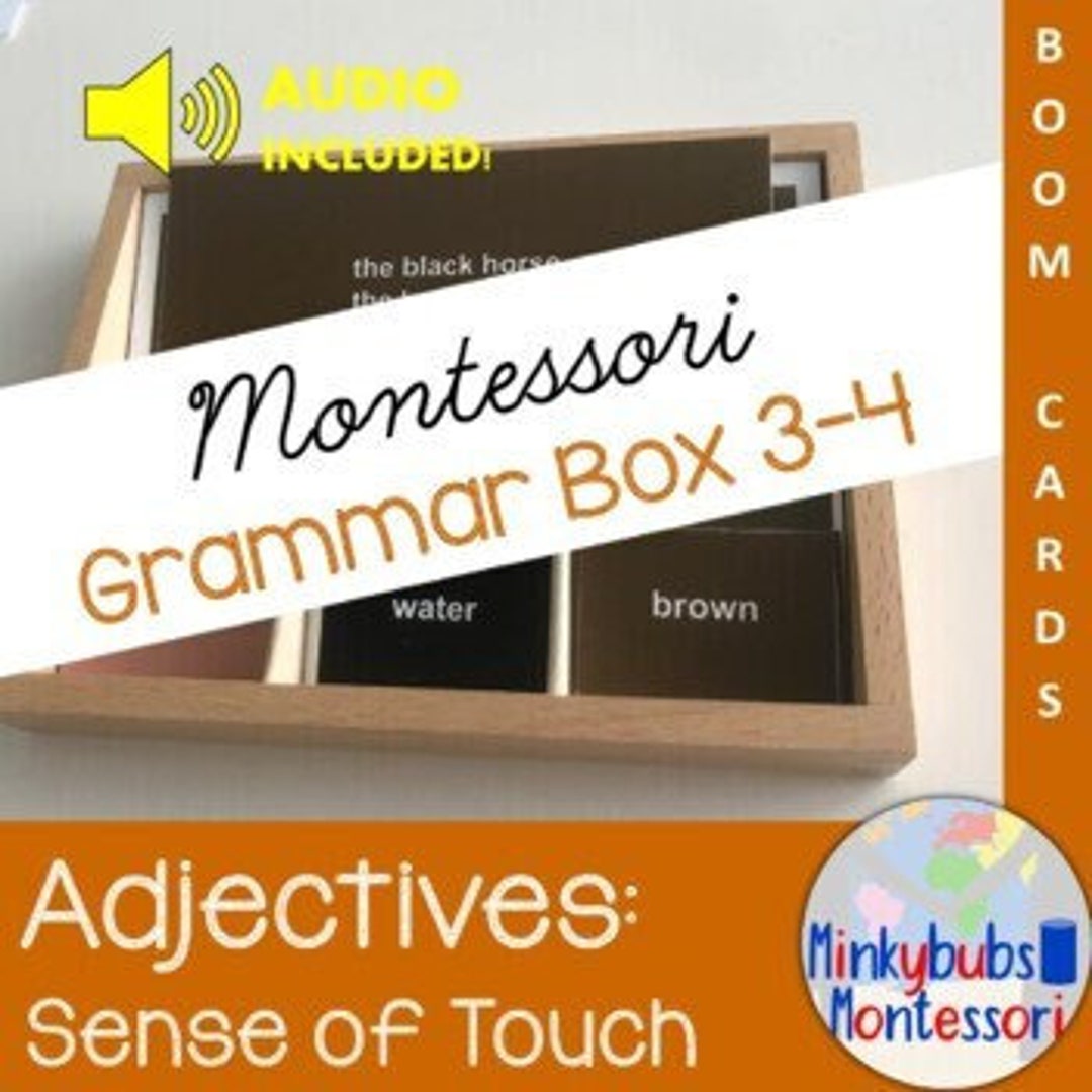 Montessori Grammar Adjective Box 3-4 BOOM Touch Virtual Grammar With ...