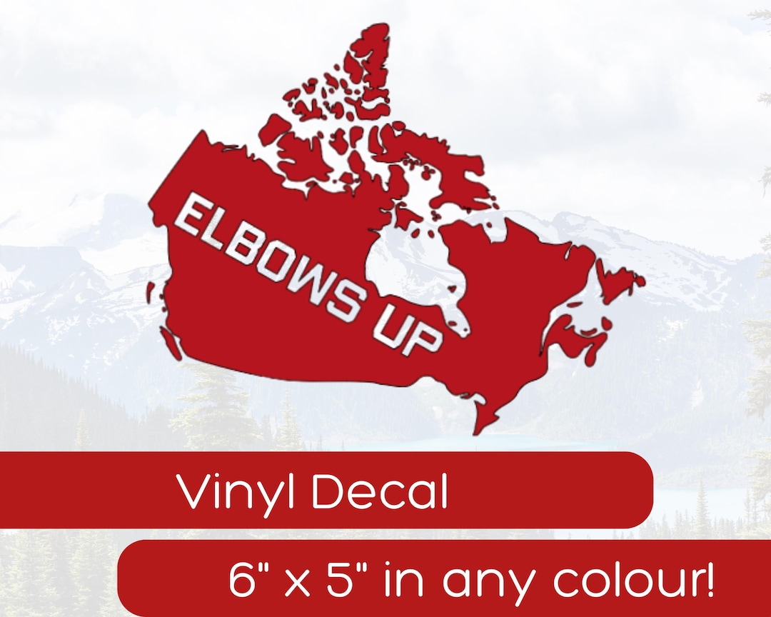 Elbows up Canada Inset Bumper Sticker – Vehicle Decal – 6" X 5" – Ships ...
