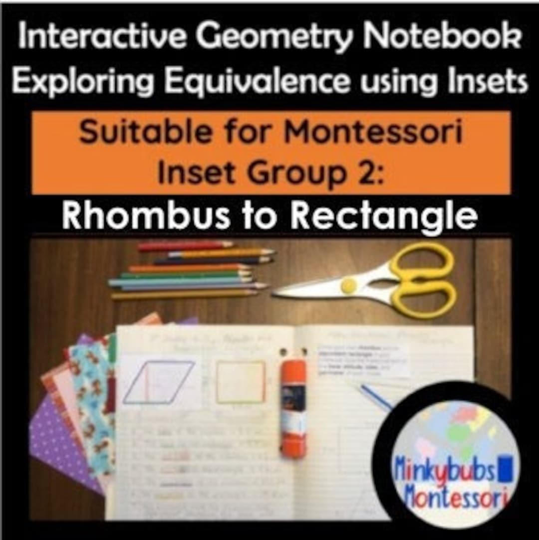Rhombus Rectangle Interactive Notebook Equivalence Group 2 Montessori ...