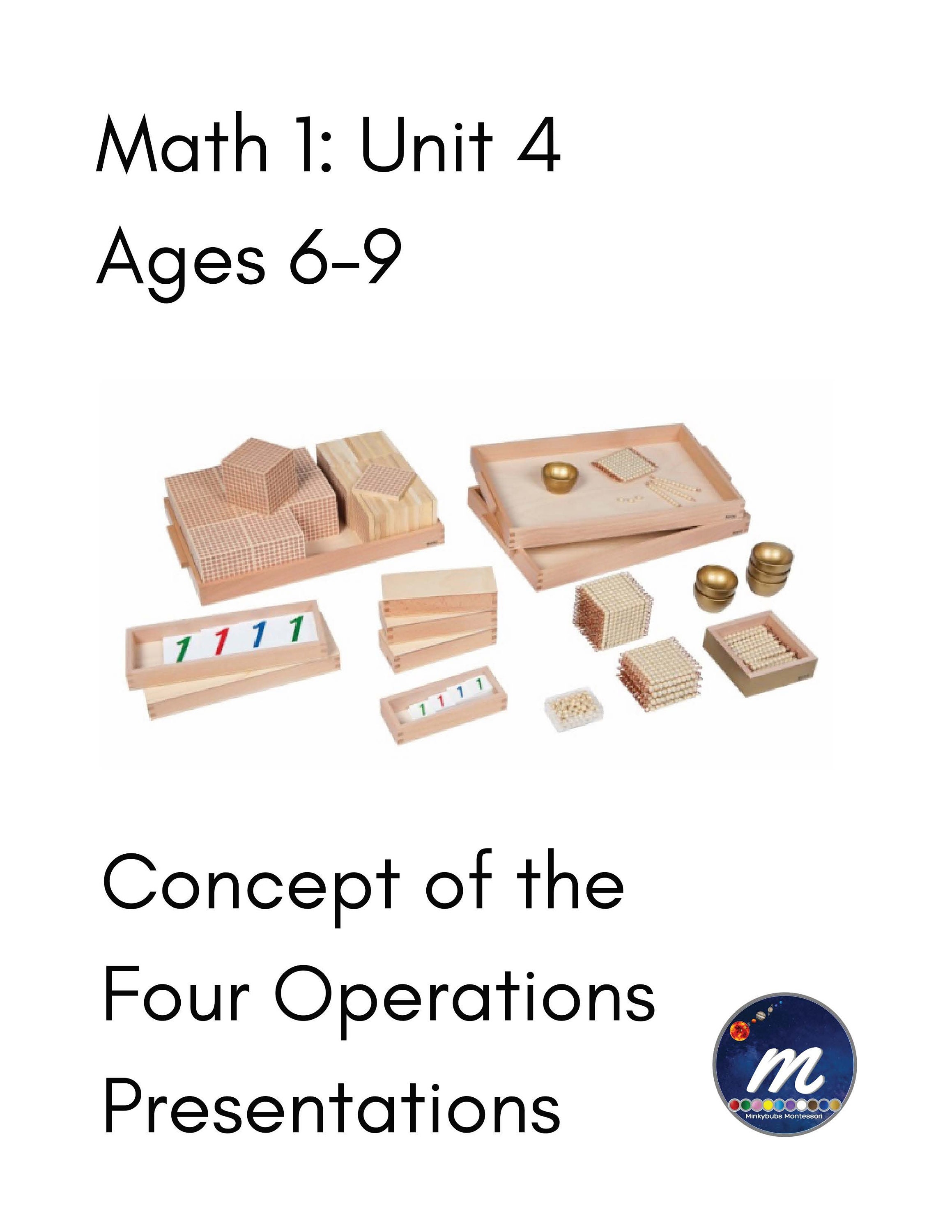 Montessori Math Manual PDF Ages 6-9 the 4 Operations Homeschool ...