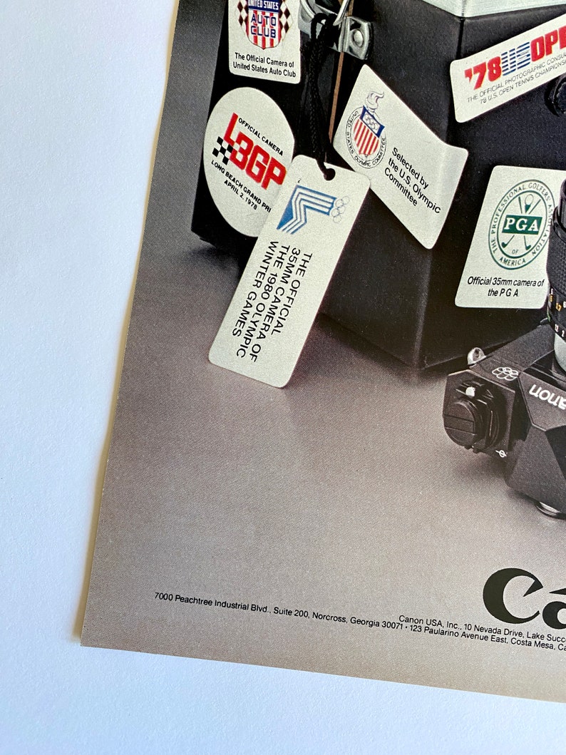 Vintage 1980 Canon Camera Ad, Olympic Winter Games, Life Magazine - Etsy