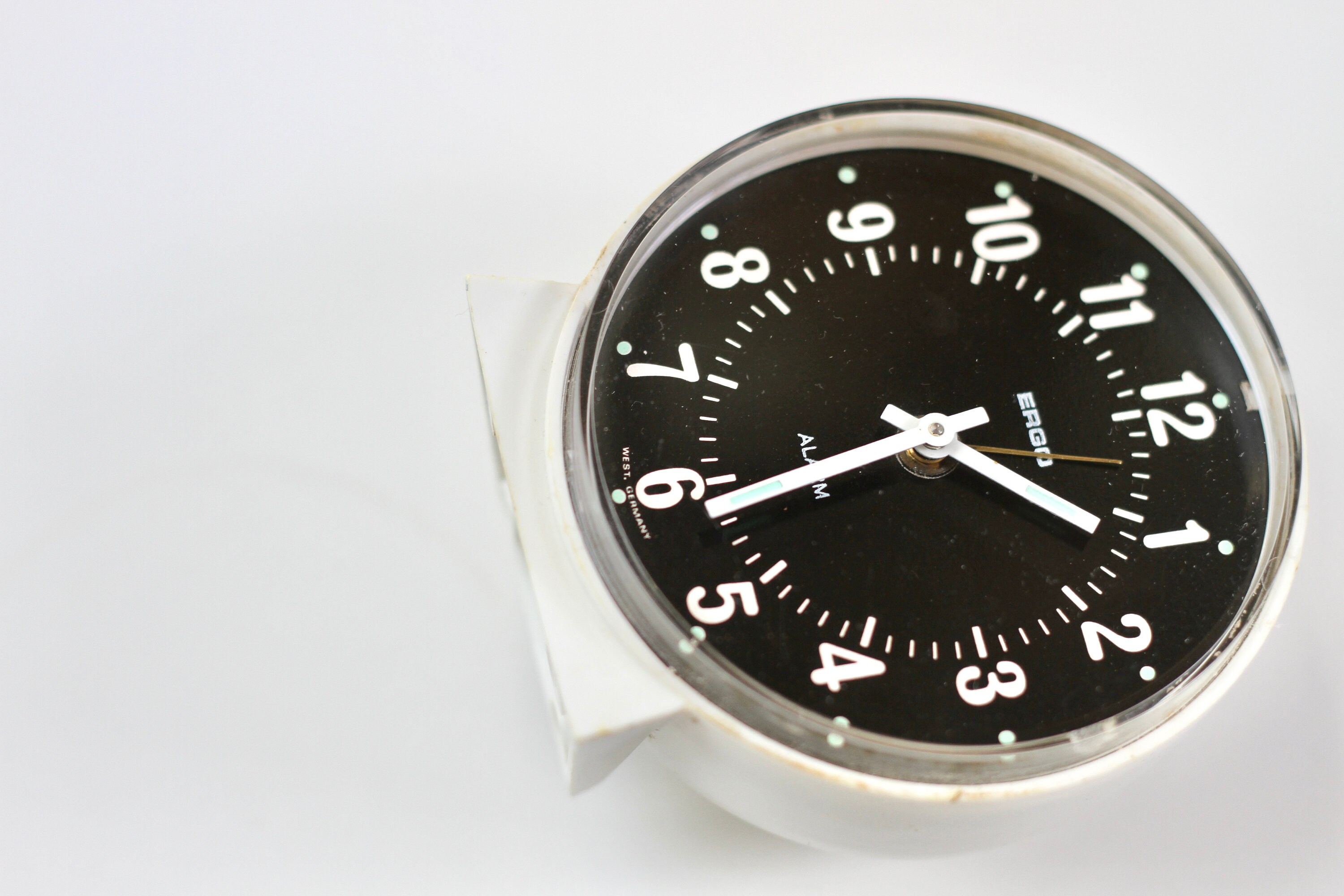 1960s Ergo Wind up Clock Alarm Clock Black and White Clock - Etsy