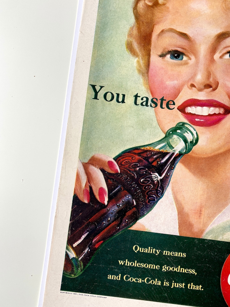 1951 Coca Cola Ad, Retro Coke Advertising, Original Ad, Life Magazine ...