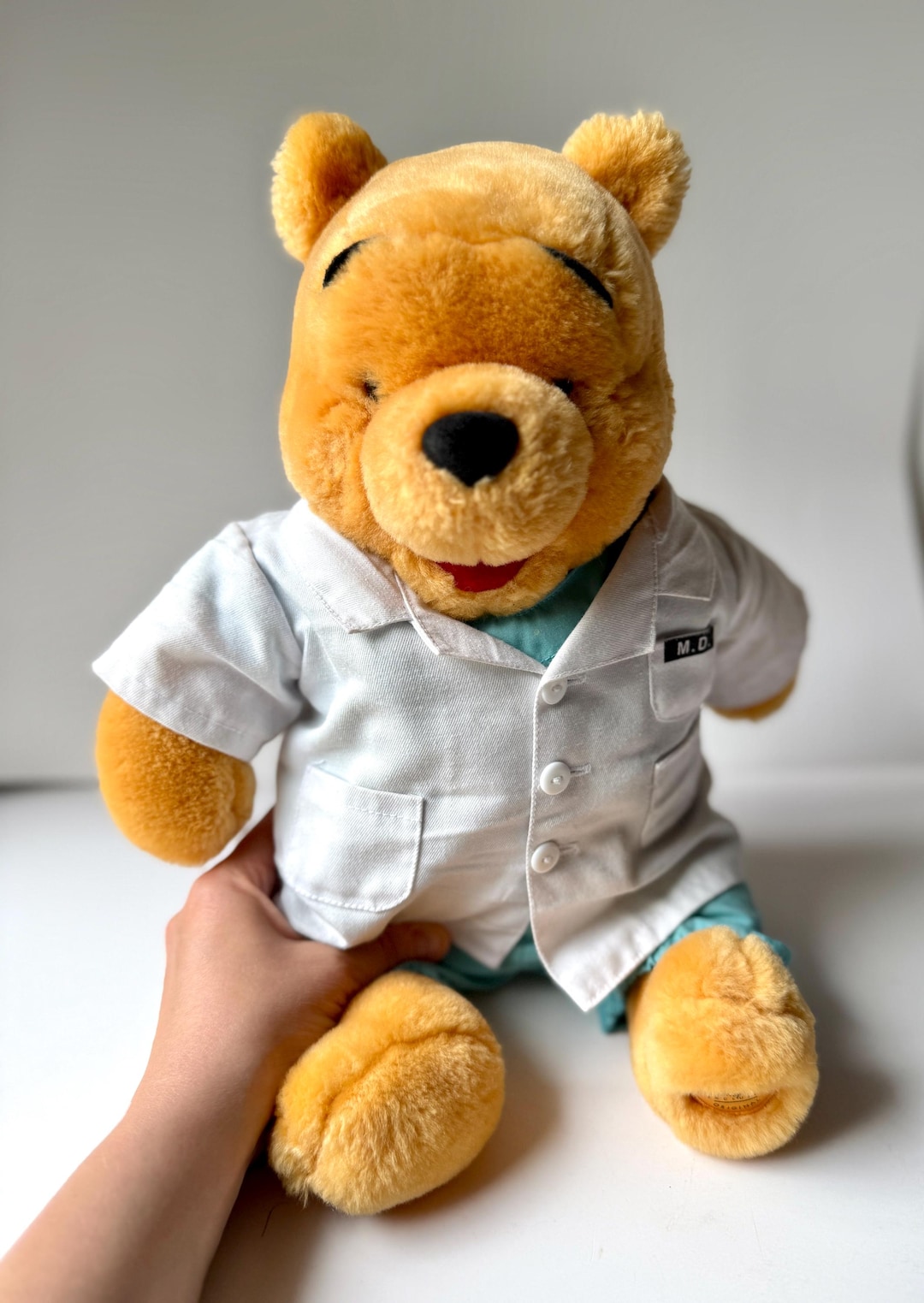 Vintage Winnie the Pooh Doctor Plush, Disney Store Toys, Doctor Pooh - Etsy