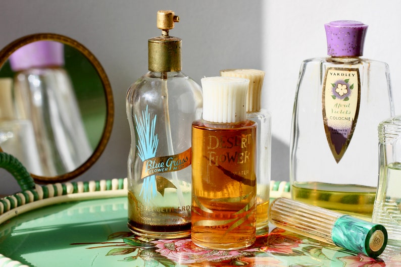 Vintage Perfume Bottle Lot, Mid Century Glass Cologne, Vanity Decor ...
