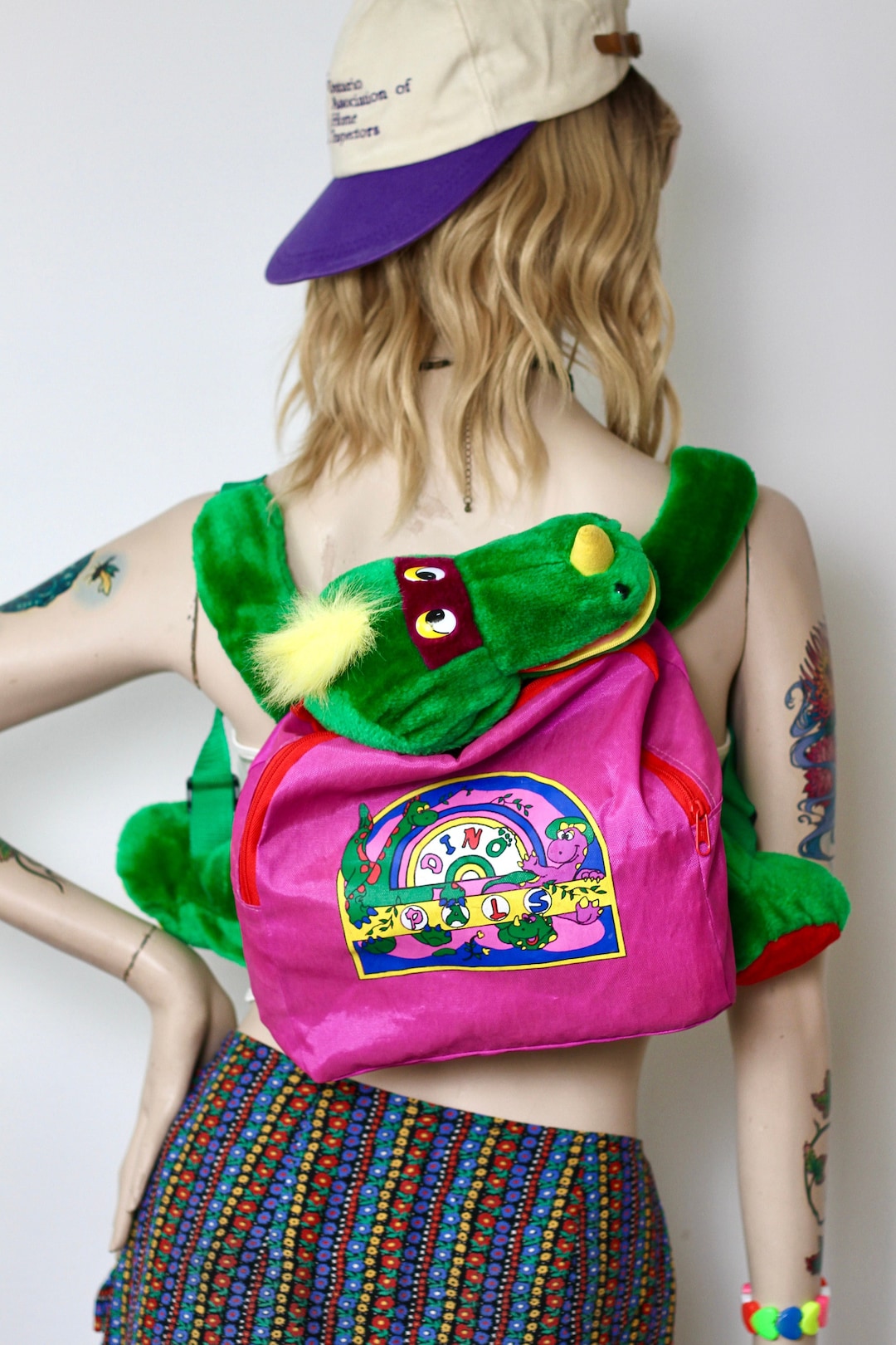90s Dino Pals Backpack, Plush Backpack, Kids Dinosaur Backpack - Etsy