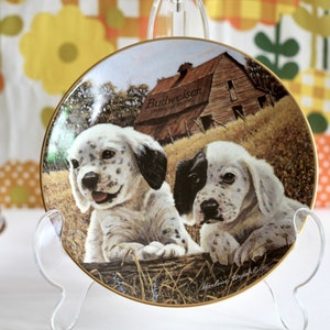 1993 Budweiser Dogs Plate, Marlowe Urdahl Art, Farmhouse Decor - Etsy