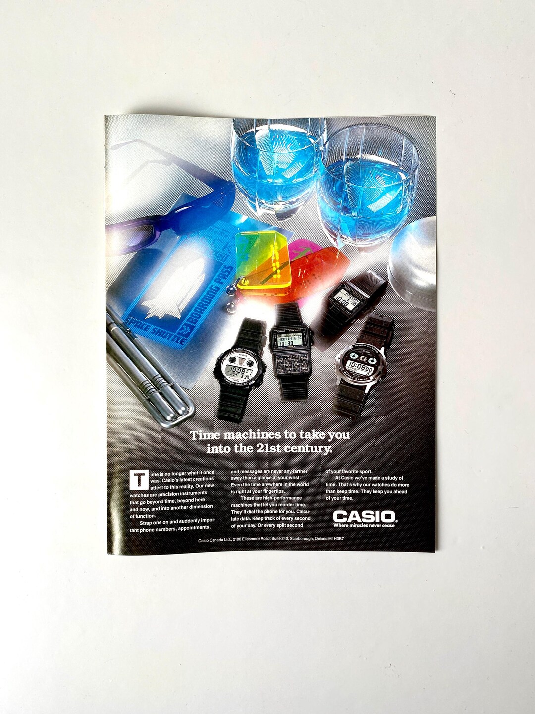 1992 Casio Watch Ad, Toronto Blue Jays Scorebook Magazine, 90s Watches ...