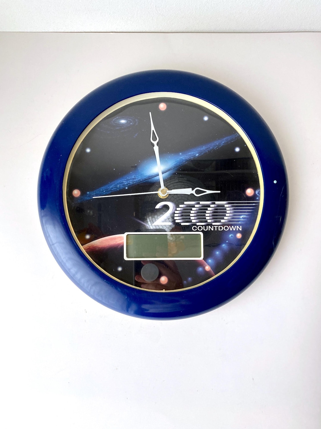 2000 Countdown Doomsday Clock, Blue Wall Clock, Planet Space Clock ...