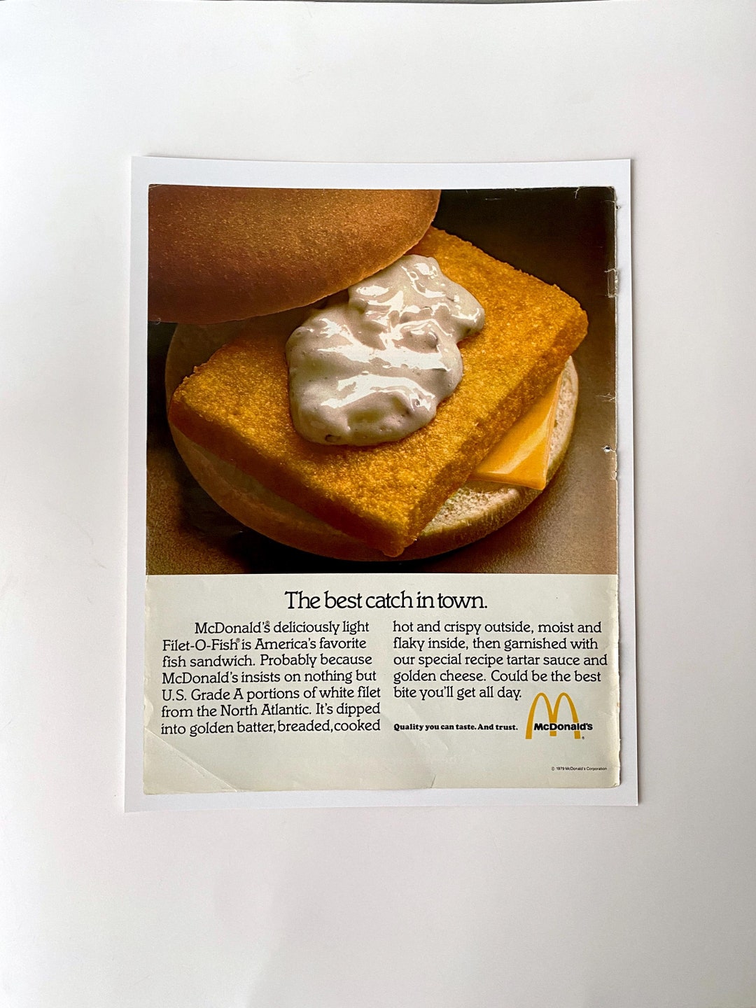 1979 Mcdonald's Filet-o-fish Ad, Retro Fast Food Ad, Mid Century ...