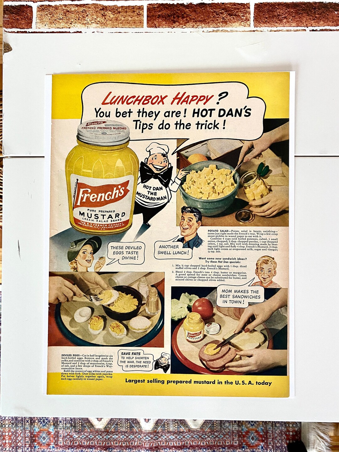 1944 French's Mustard Ad, Food Ad, Kitchen Decor, Atomic Kitchen, Life ...