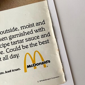 1979 Mcdonald's Filet-o-fish Ad, Retro Fast Food Ad, Mid Century ...