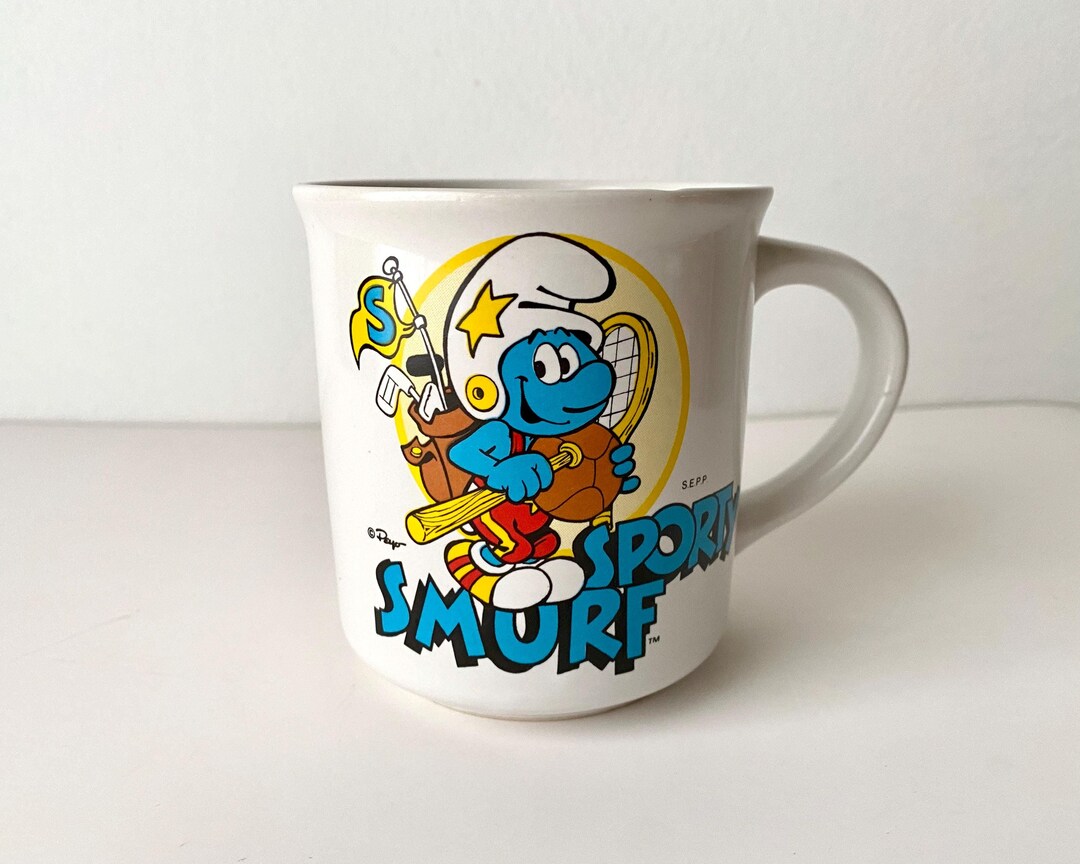 1980s Sporty Smurf Mug, Vintage Coffee Mug, Smurfs Collectibles - Etsy