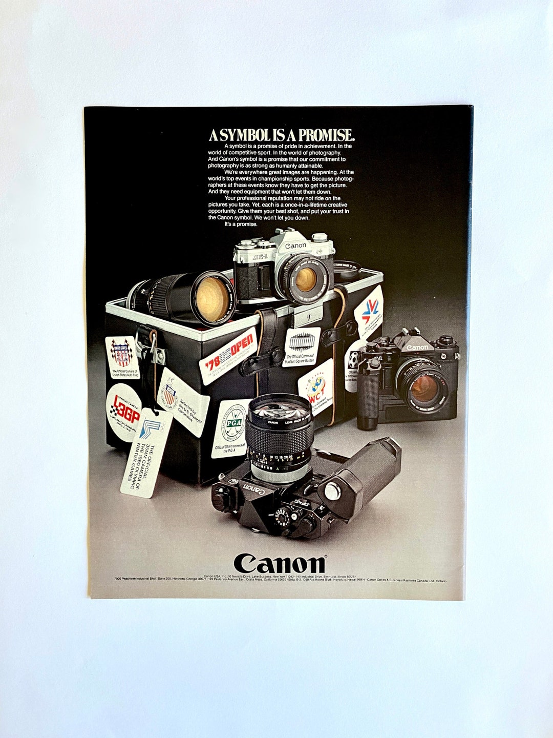 1980 Canon Ad, Analog Camera Ad, Canon Photography, 1980 Olympic Winter ...