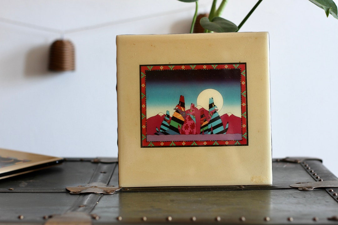 Vintage Tavlos Art Tiles Set of Two Serigraph Silkscreen - Etsy