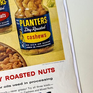 1963 Planters Nuts Ad, Peanuts Ad, Mr. Peanut Ad, Life Magazine, Made ...