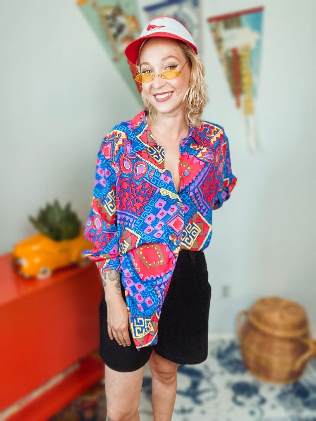 70s Mister Leonard Shirt, Button Down, Gender Neutral Top, Long Sleeve ...