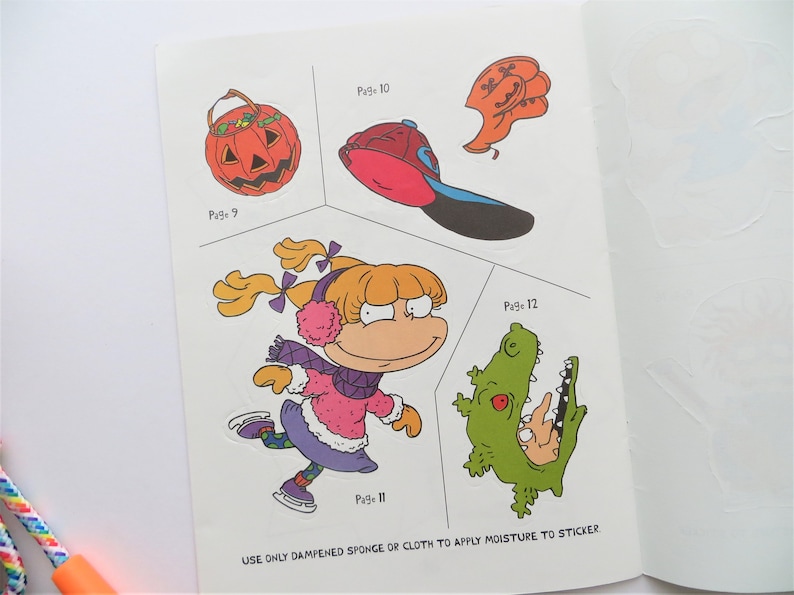 1997 Rugrats Coloring Book, Rugrats Stickers, Nickelodeon, Gift for ...