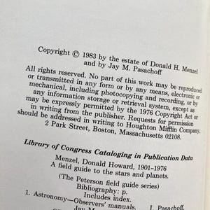 1983 Field Guide to the Stars and Planets, Vintage Space Book, - Etsy