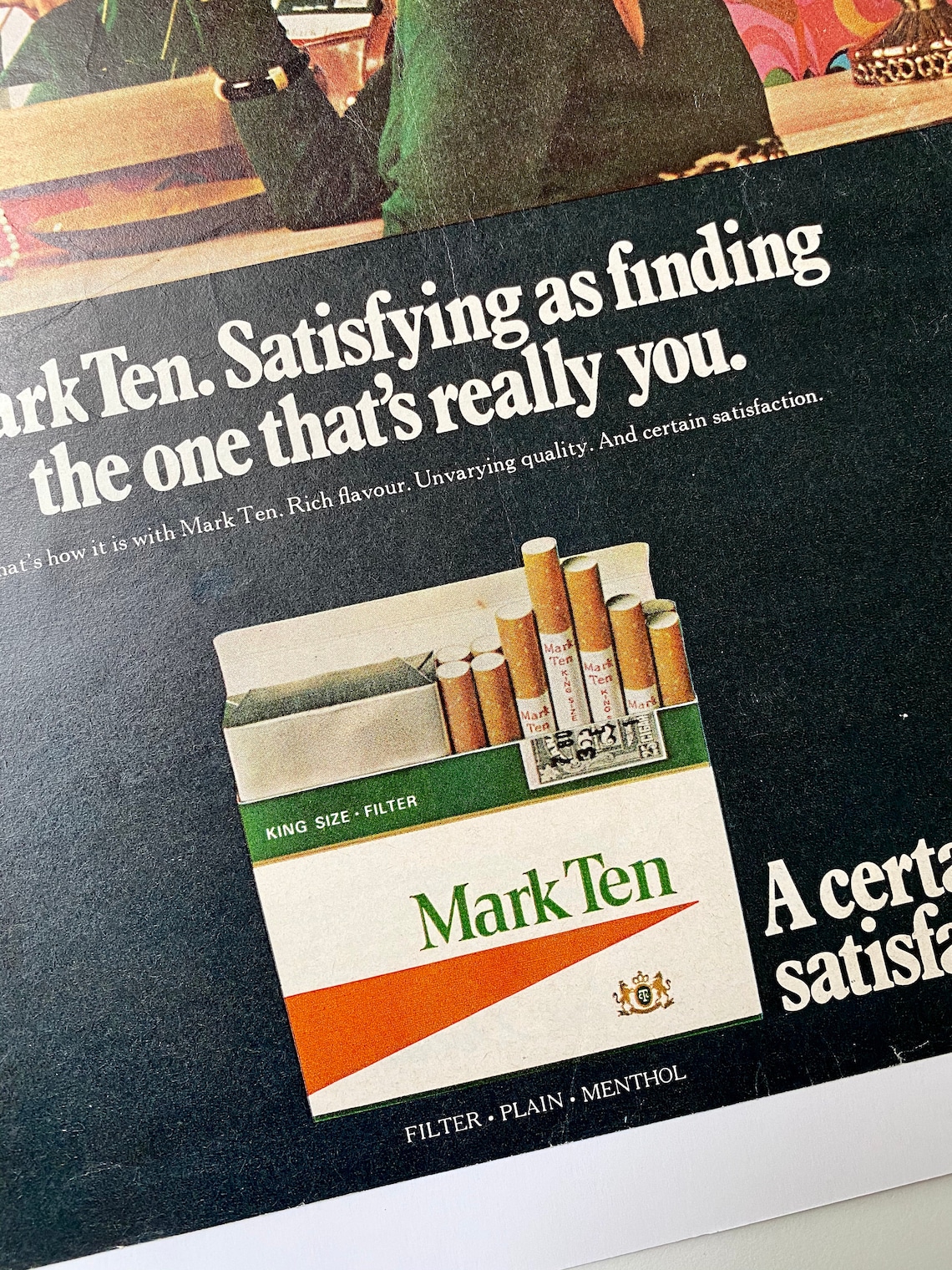 1972 Mark Ten Cigarettes Ad Fashion Ad 70s Hats 70s - Etsy Norway