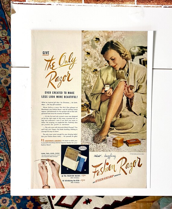 1948 Schick Razor Ad Eversharp Razor 1940s Beauty Ad - Etsy