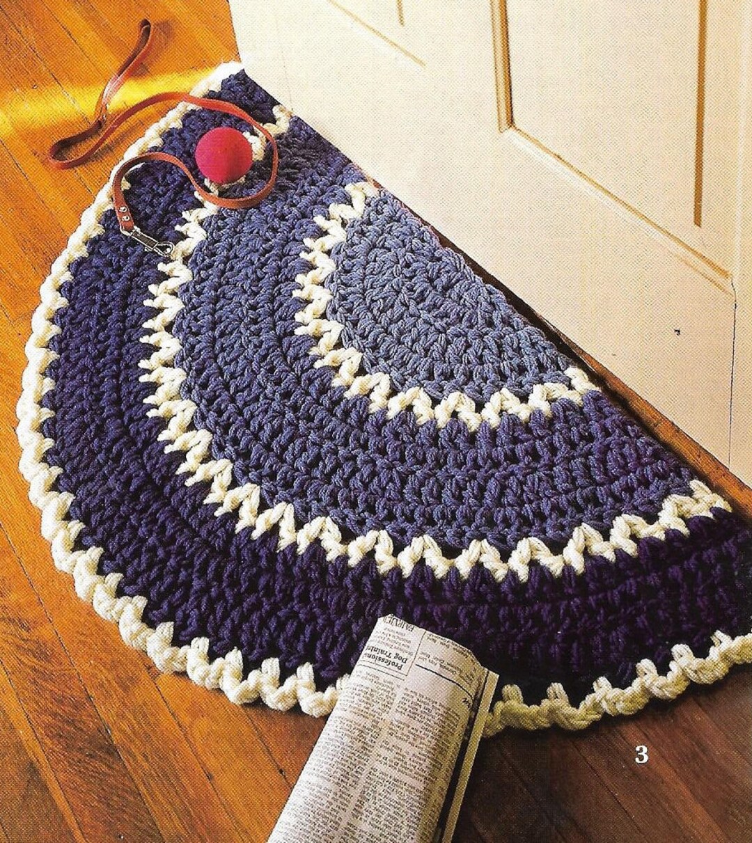 Half Round Rug, Perfect for Any Knook or Cranny Space, Vintage Crochet ...