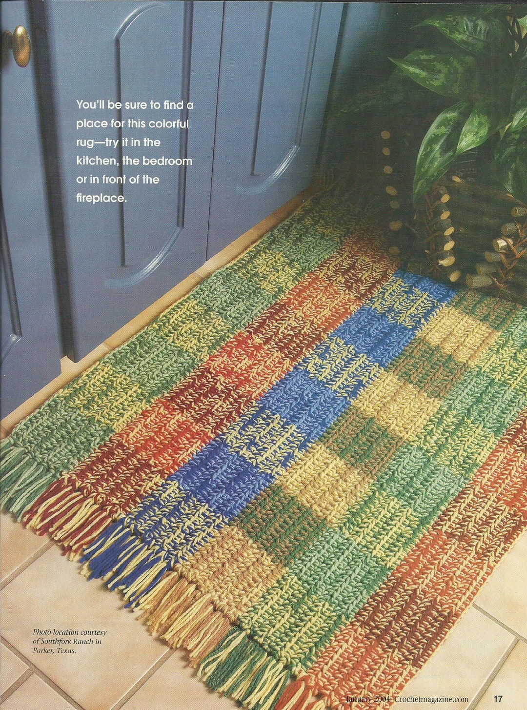 QUICK Colorful RUG in Crochet, Big Hook, Double Your Yarn, Vintage ...