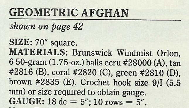Crochet Geometric Afghan Pattern from the 1980's Crochet | Etsy