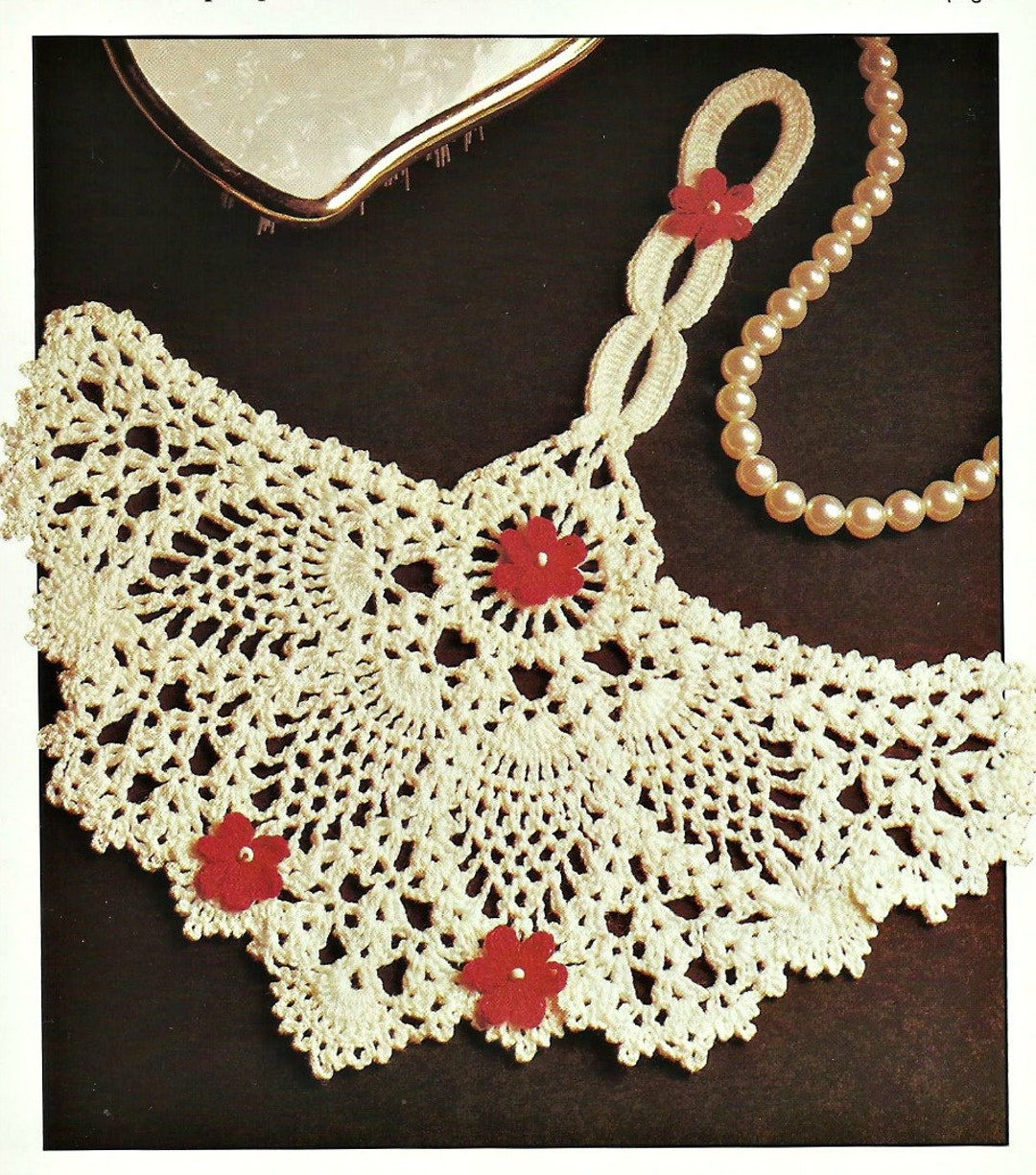 Vintage Crochet Pattern Vintage Crochet Fan Shaped Doily Pattern, Lacy ...