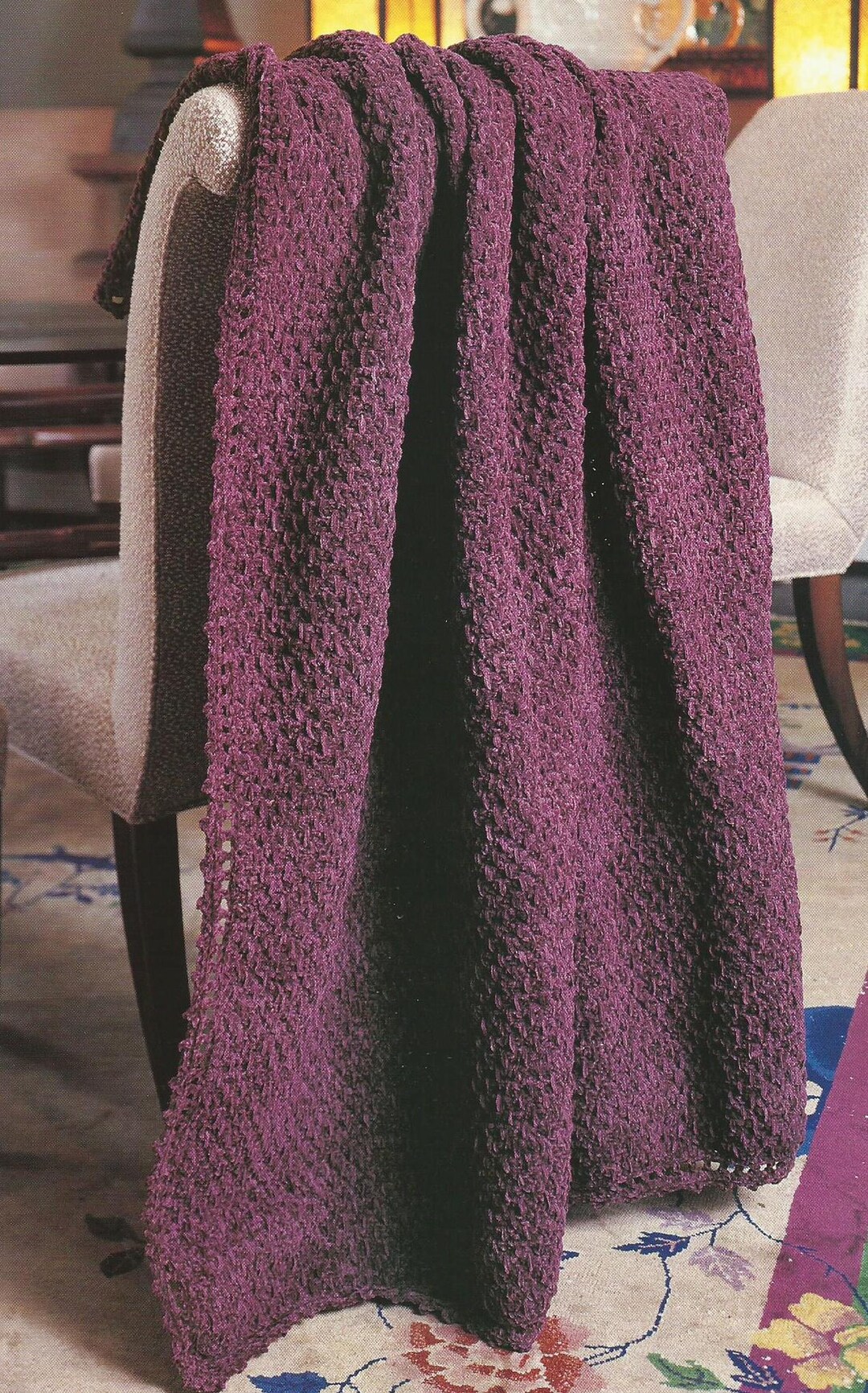 Touchable Texture Chenille Crochet Afghan Home Decor Crochet Throw ...