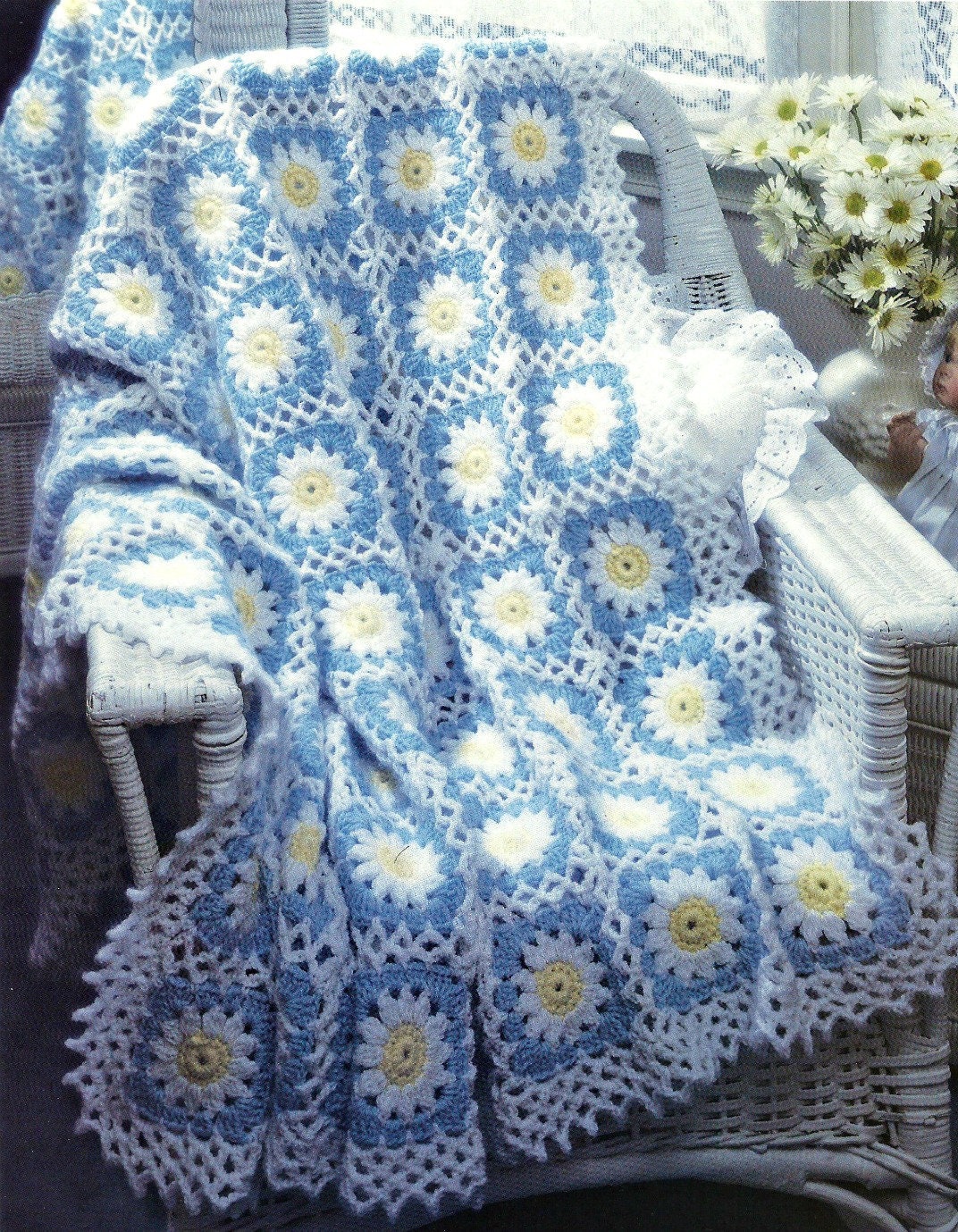 Vintage Crochet Pattern Good Morning Daisies Vintage Afghan | Etsy