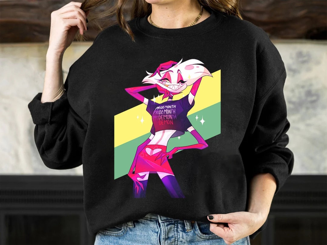 Hazbin Hotel Angel Dust Pride Month Demon T-Shirt, Hazbin Hotel ...