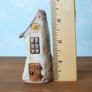 Handmade Miniature Clay Flower Cottage House With Slant Shell Roof ...